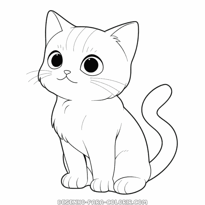 Desenhos de gatos para colorir | Desenho Para Colorir