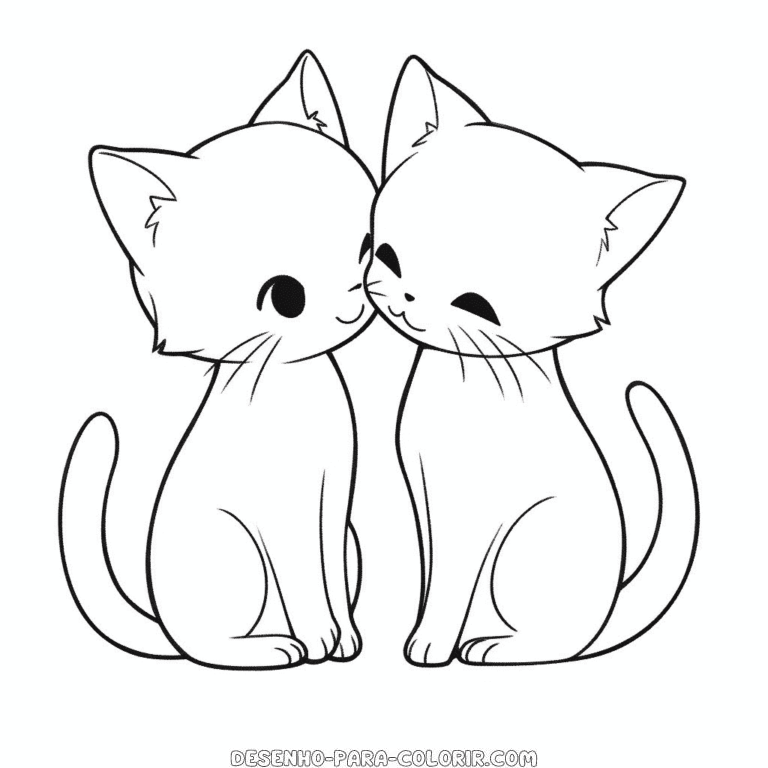 Desenhos de gatos para colorir | Desenho Para Colorir