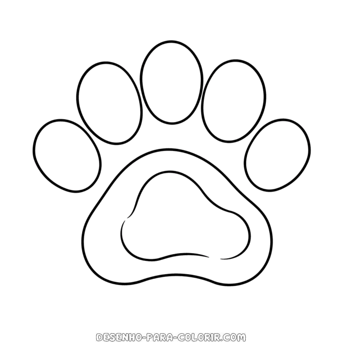 Desenho de pata de cachorro para colorir | Desenho Para Colorir Desenho de pata de cachorro para colorir | Desenho Para Colorir