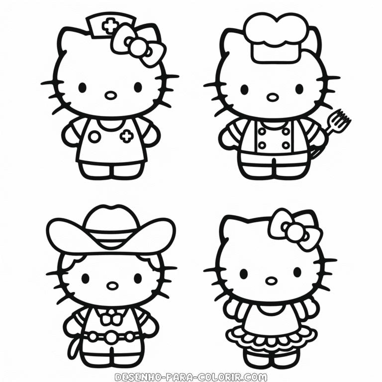 Desenhos da Hello Kitty para Colorir | Desenho Para Colorir