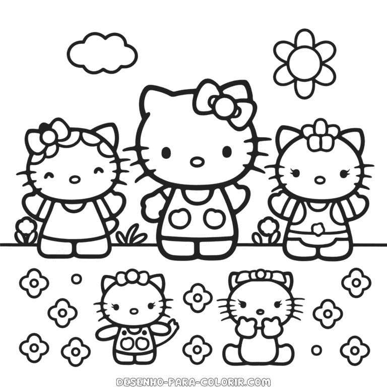 Desenhos da Hello Kitty para Colorir | Desenho Para Colorir