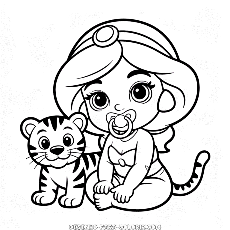 Desenhos de Jasmine para Colorir | Desenho Para Colorir